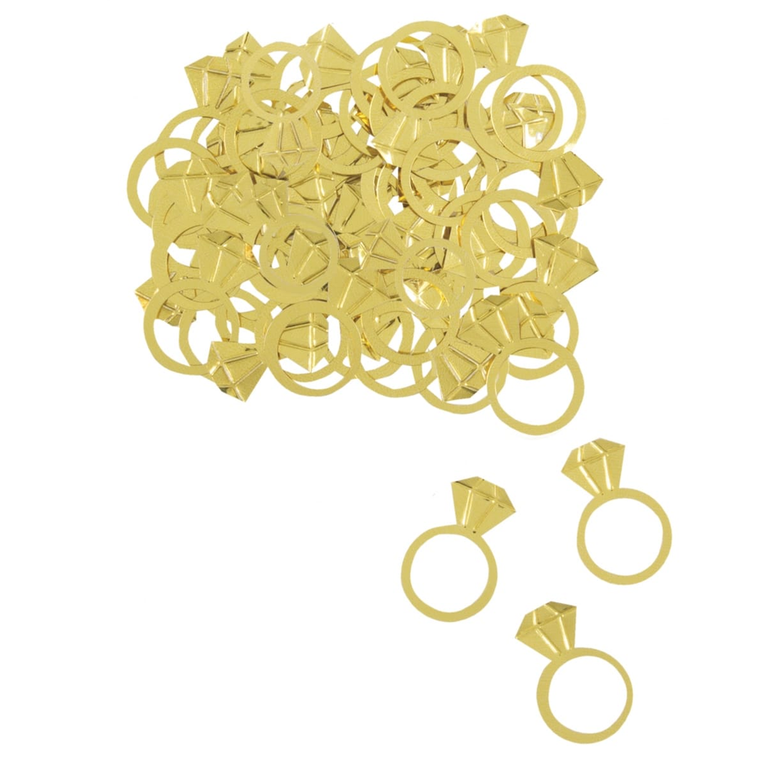 Gold Diamond Rings Confetti | 14g | Hen Party Superstore